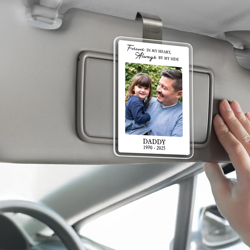 Personalized Memorial Photo Car Visor Clip, Loss Of Dad Gift, Sympathy ...