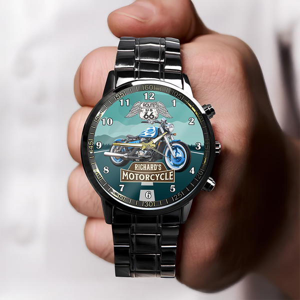 Custom Photo Motorcycle - Personalized Biker Hand Watch Motorcycle ...