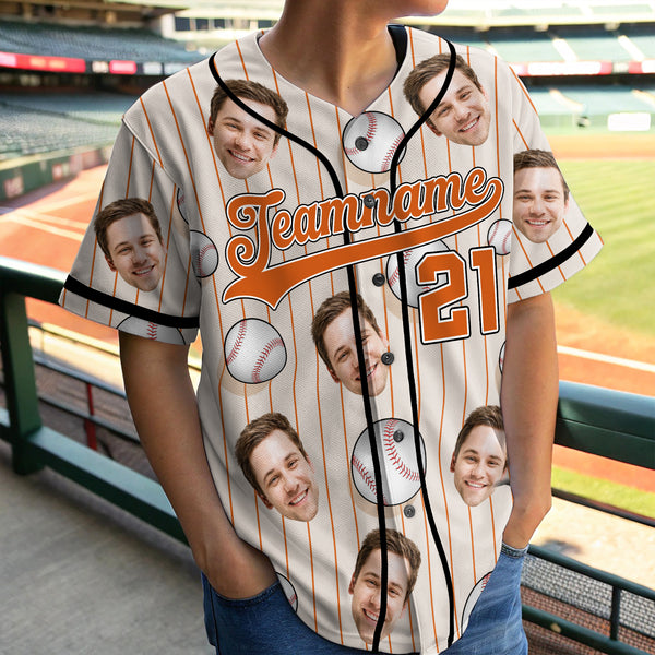 Custom Team Name Number Baseball Jersey Shirt Custom Photo Gift For ...