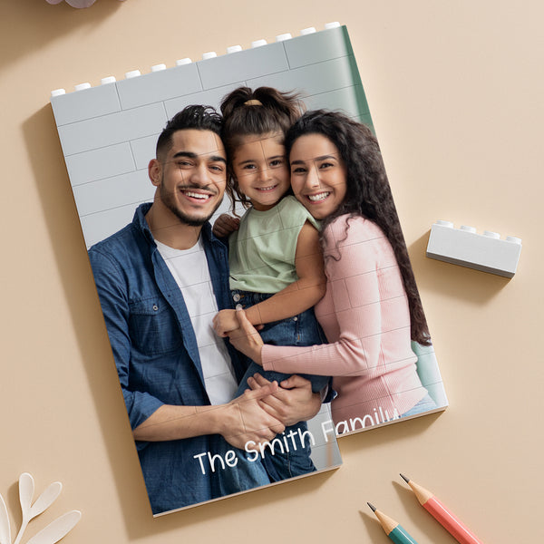 Custom Family Photo Rectangle Building Brick Blocks Father's Day Gift ...