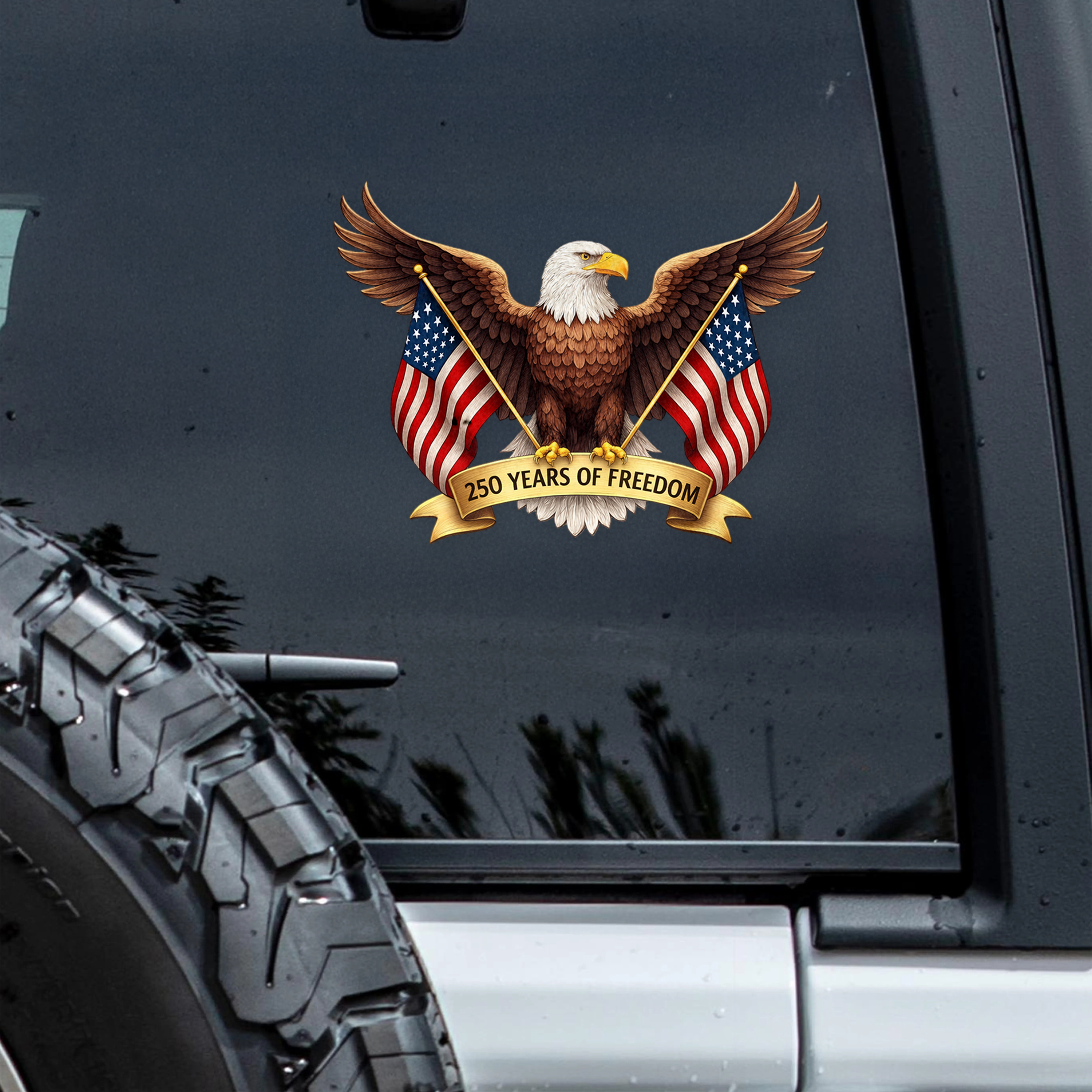 America Eagle 1776-2026 250 Years of Freedom Car Window Decal Sticker ...
