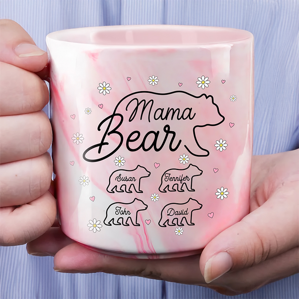 Mama Bear Family Personalized Marble Mug Mother's Day Gift For Mom ...