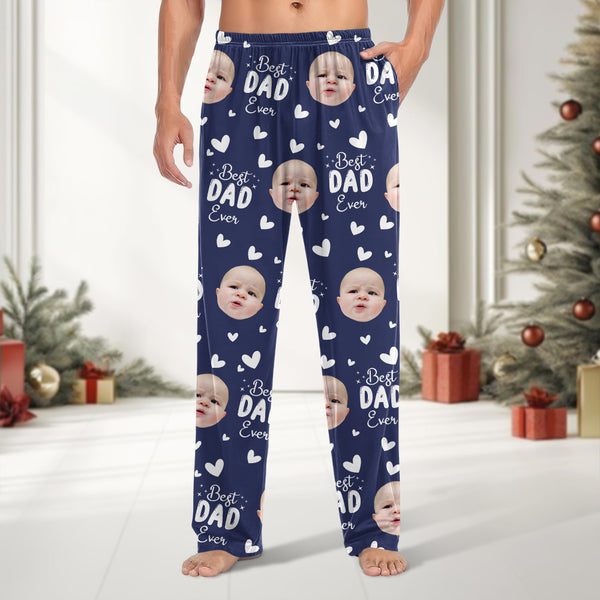 Custom Face Cute Best Dad Ever Pajamas For Father's Day - Geckocustom.com
