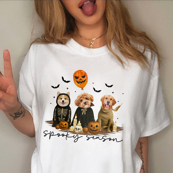 Custom Photo Spoky Season Comfort Shirt For Halloween - Geckocustom.com