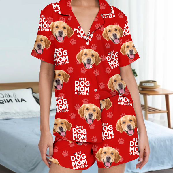 Custom Photo Best Dog Cat Dad Mom Ever For Pet Lover Short Pajamas ...