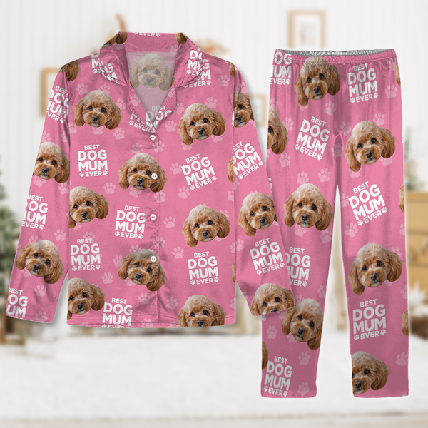 Custom Photo Best Dad Mom Ever For Pet Lover Pajamas - Geckocustom.com