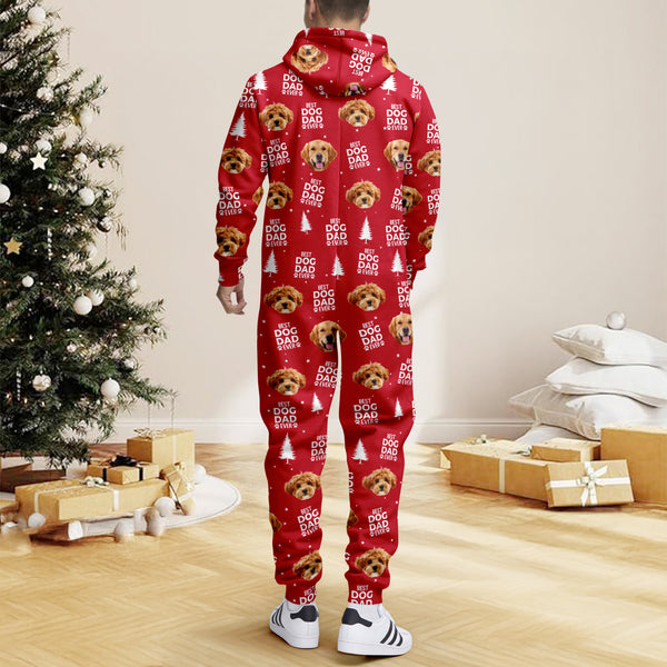 Custom Dog Face Photo Personalized Best Dog Dad Mom Onesie Pajamas CH0 ...