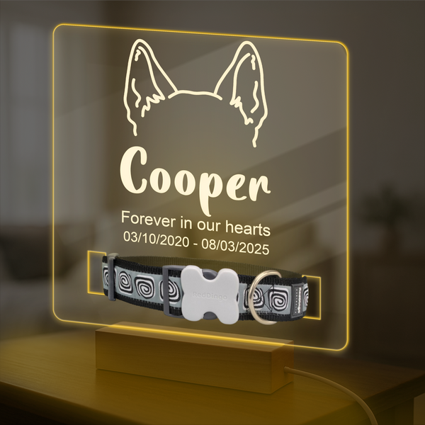 Personalized Forever In Our Heart Acrylic Collar Frame - Geckocustom.com