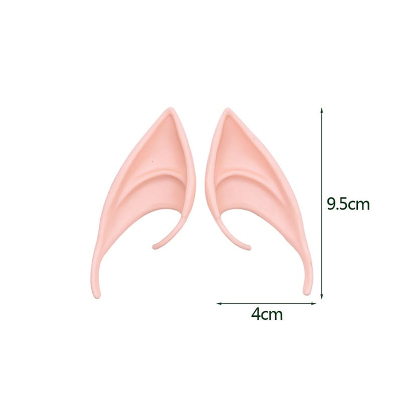 1Pair Cosplay Latex Fairy Angel Elf Ears Halloween Masquerade Party Co ...