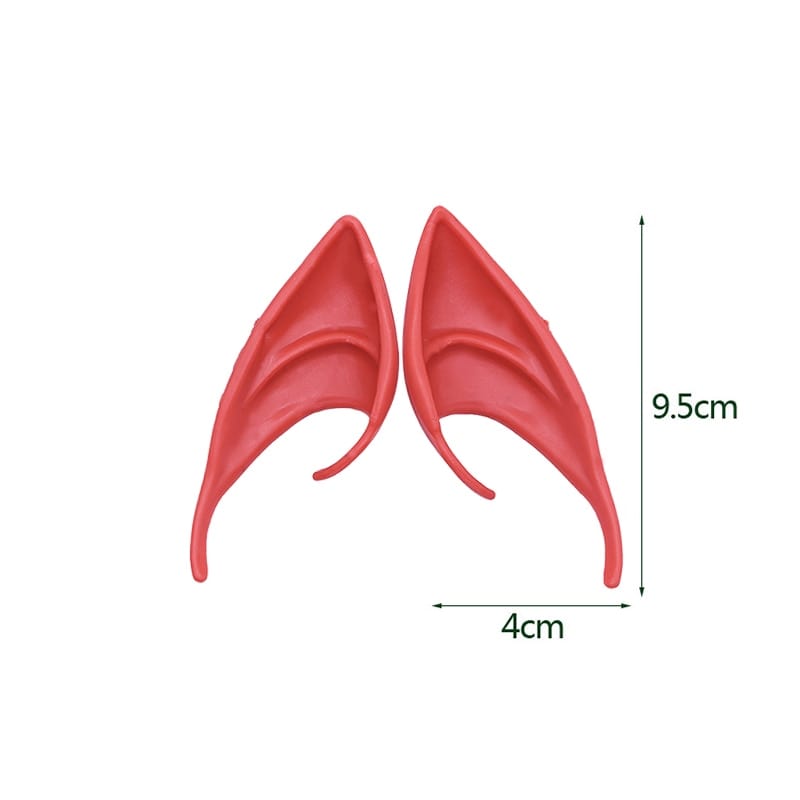 1Pair Cosplay Latex Fairy Angel Elf Ears Halloween Masquerade Party Co ...