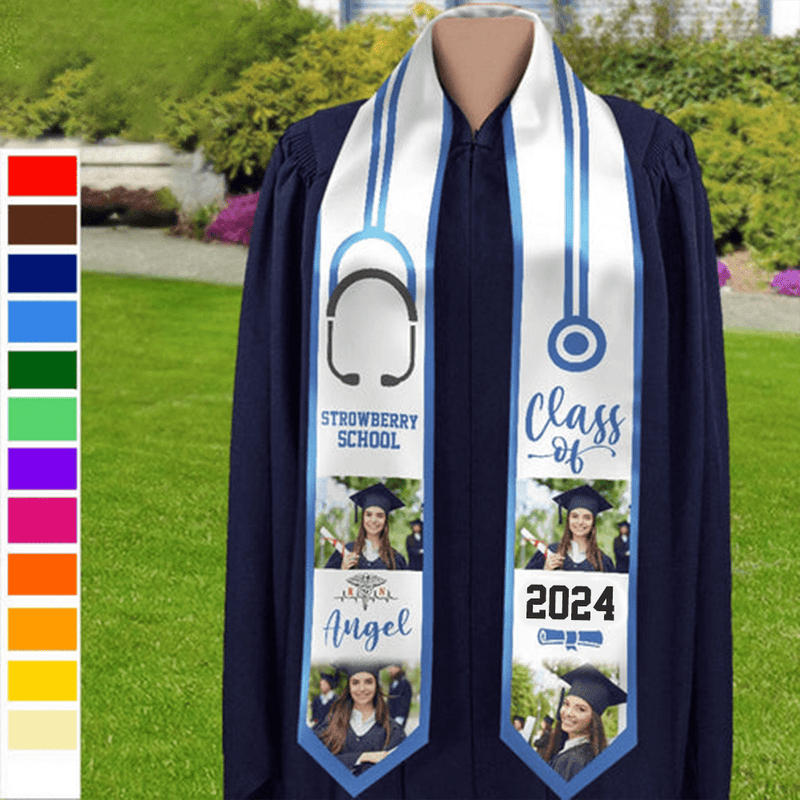 Class of 2024 Triangle Stoles For Graduation Day, Graduation Gift, Sen ...