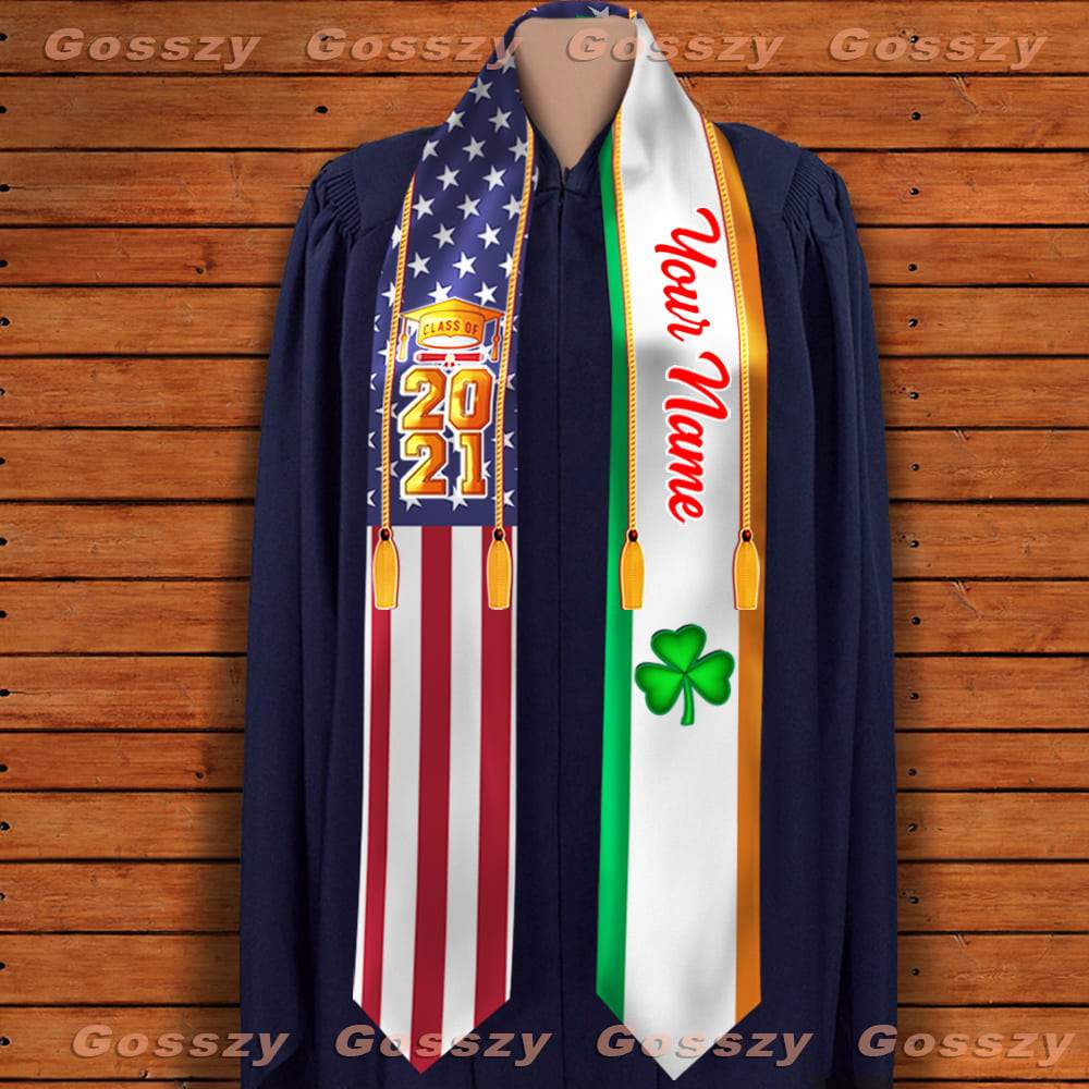Country Flag Class of 2024 Graduation Stoles TA29 888875 - GeckoCustom