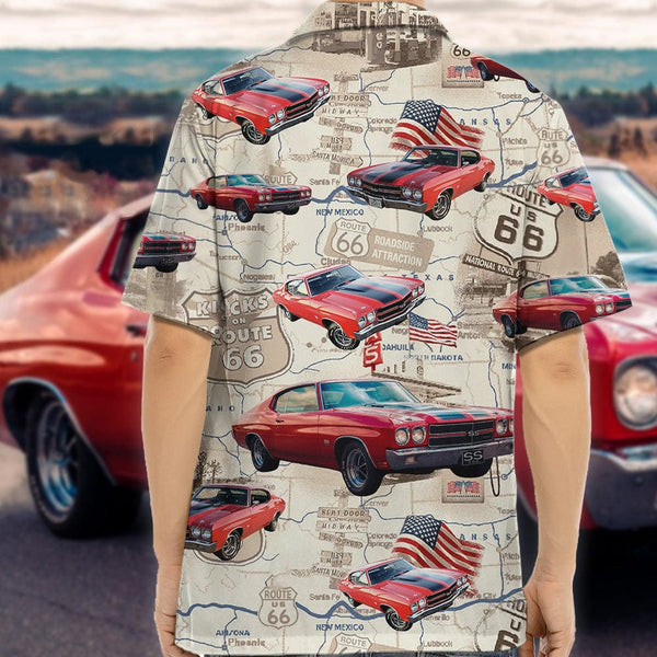 Custom Car Photo Route 66 Hawaii Shirt DA199 889179 - Geckocustom.com
