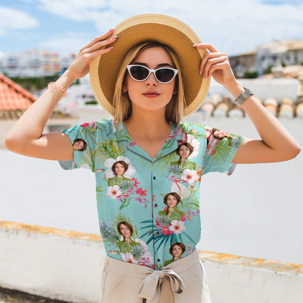 Custom Face Photo Tropical Hawaii Shirt DA199 890429 - GeckoCustom