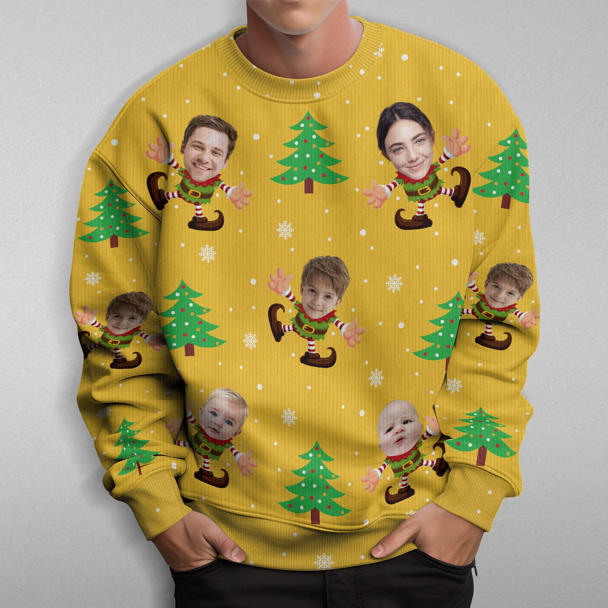 Upload Photo Custom Face Christmas Family Xmas Leds, Personalized ...