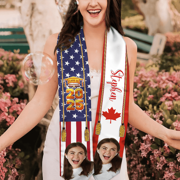 Custom Flag Nations Graduation Stoles Custom Photos N369 890695 ...