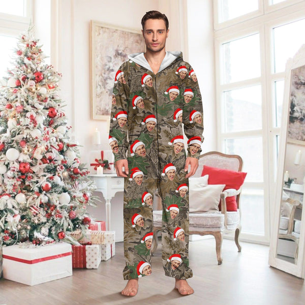 Custom Human Face Photo With Camo Background Onesie Pajamas HO82 89337 ...