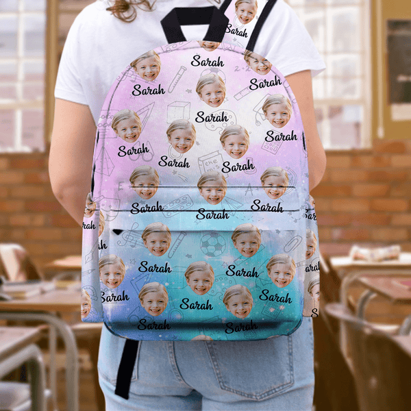 Custom Kid Photo Backpack Gift For Daughter Son - Geckocustom.com