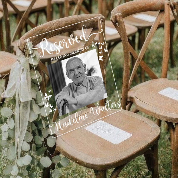 Reserved Memorial Sign, Personalized Memorial Plaque, In Loving Memory ...