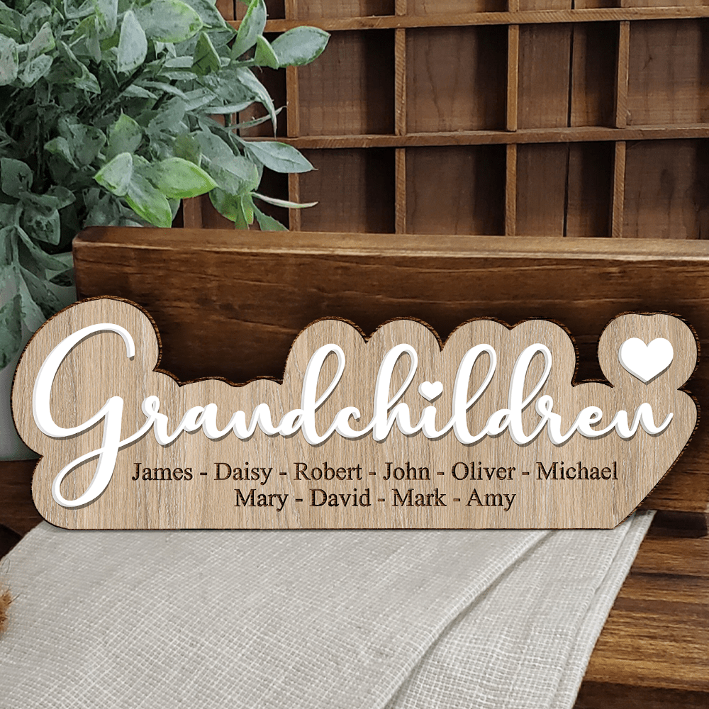 Custom Name Personalised Grandchildren Wood Sign T368 890735 — GeckoCustom