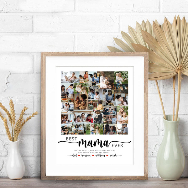 Custom Photo Best Mama Ever Family Picture Frame TA29 890296 ...