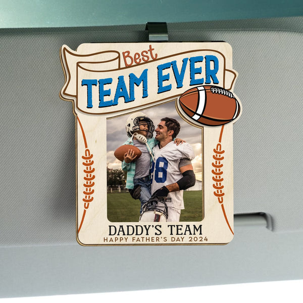 Personalized Football Dad Photo Car Visor Clip, Custom Football Dad ...