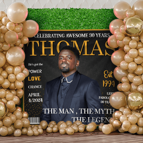 Custom Photo Birthday Magazine Backdrop DM01 890867 - GeckoCustom