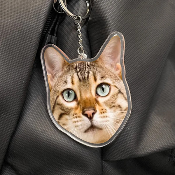 Custom Photo Cat Lover Acrylic Keychain N304 890811 - Geckocustom.com
