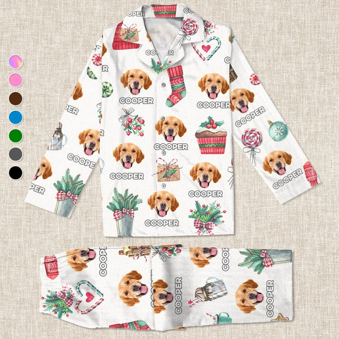 Custom Photo Christmas Pattern Dog Cat Pajamas TA29 890123 — GeckoCustom