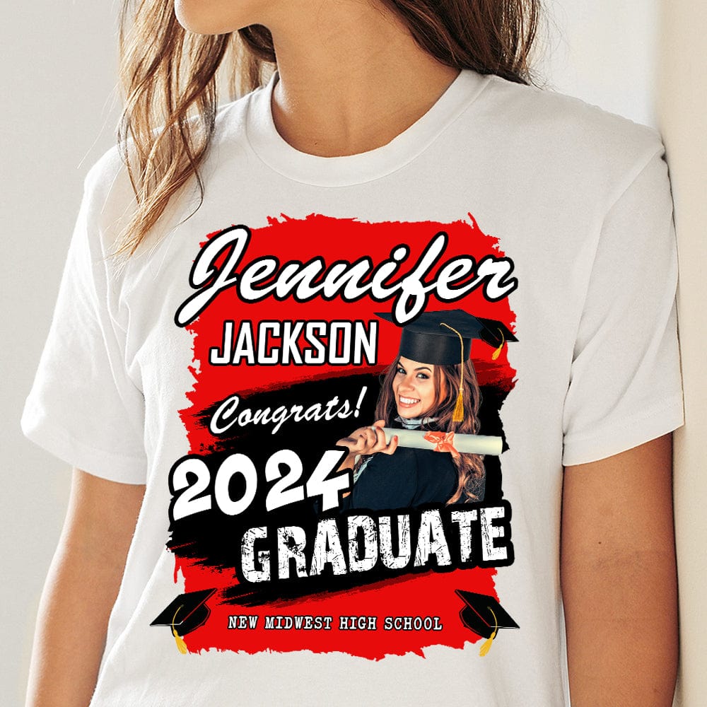 Custom Photo Congrats 2024 Graduation Shirt TA29 890277 - GeckoCustom