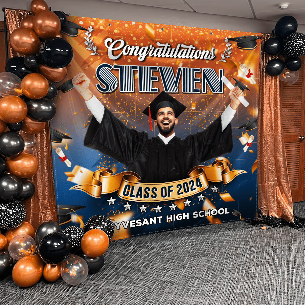 Custom Photo Congrats Class Of 2024 Graduation Backdrop N369 890318 ...