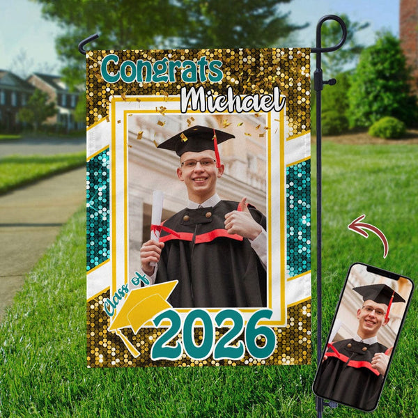 Custom Photo Congrats Graduation Garden Flag N304 889054 - Geckocustom.com