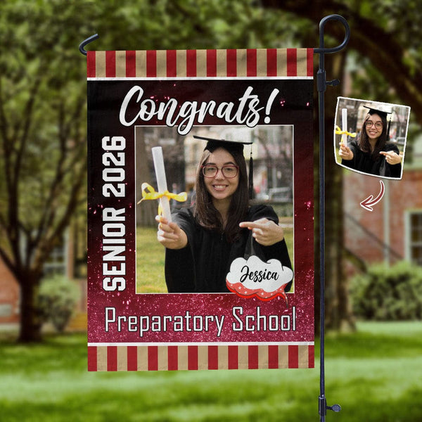 Custom Photo Congrats Graduation Garden Flag TA29 888897 - Geckocustom.com