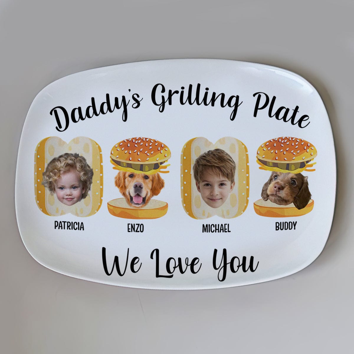 Dad Gifts, Custom Kids Photo Daddy Grill Platter, Gift For Dad From ...