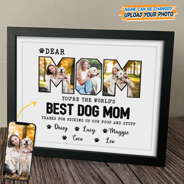 Custom Photo Dear Mom You Are The World Picture Frame K228 889150 ...