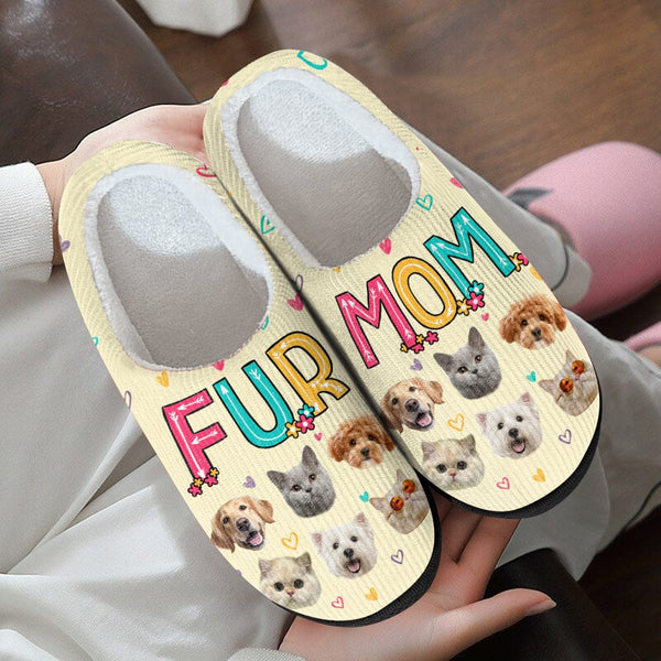 Custom Photo Dog Mom, Dog Dad, Cat Mom, Cat Dad Dog Cat Slippers, Gift ...