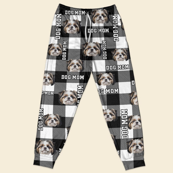 Custom Photo Dog Mom Dog Dad With Buffalo Plaid Pattern Sleepwear N304 ...