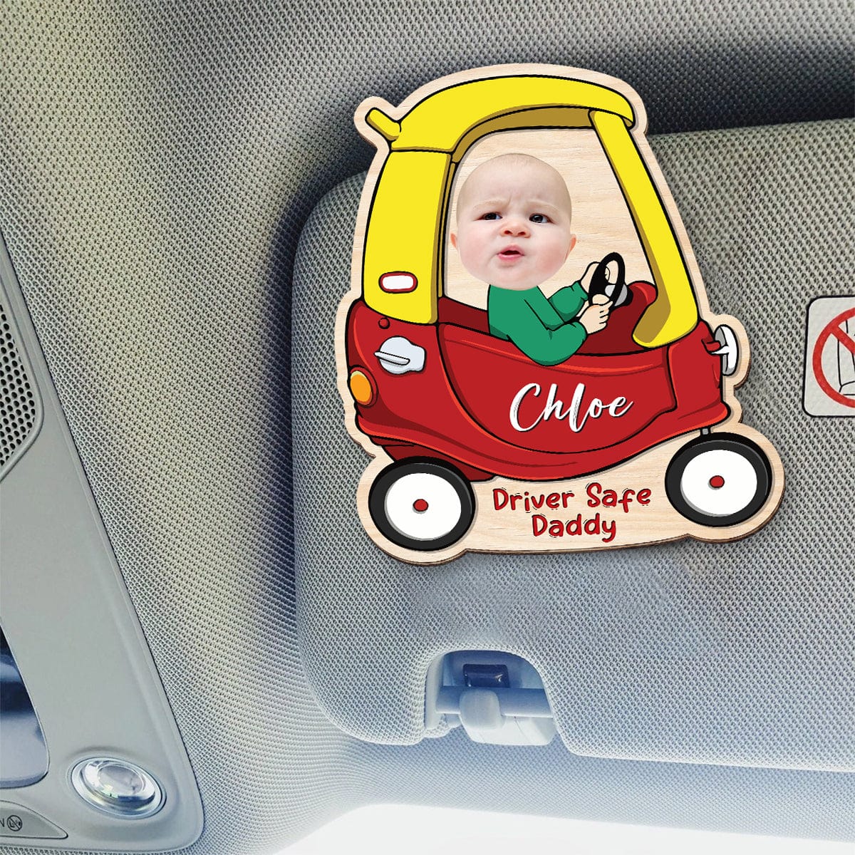 Custom Photo Drive Safe Daddy Car Visor Clip - Father's Day Gift, Dad ...