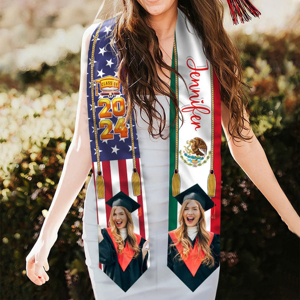 Custom Flag Nations Graduation Stoles Custom Photos N369 890695 ...