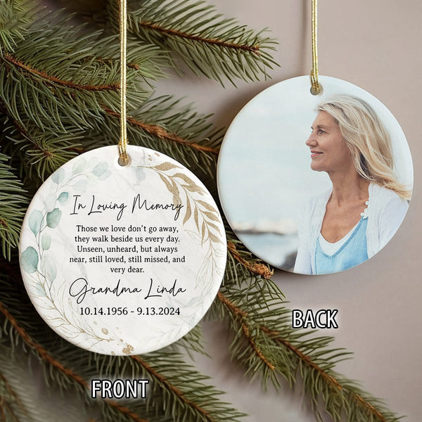 Personalized Memorial Christmas Ornament - Custom In Loving Memory ...