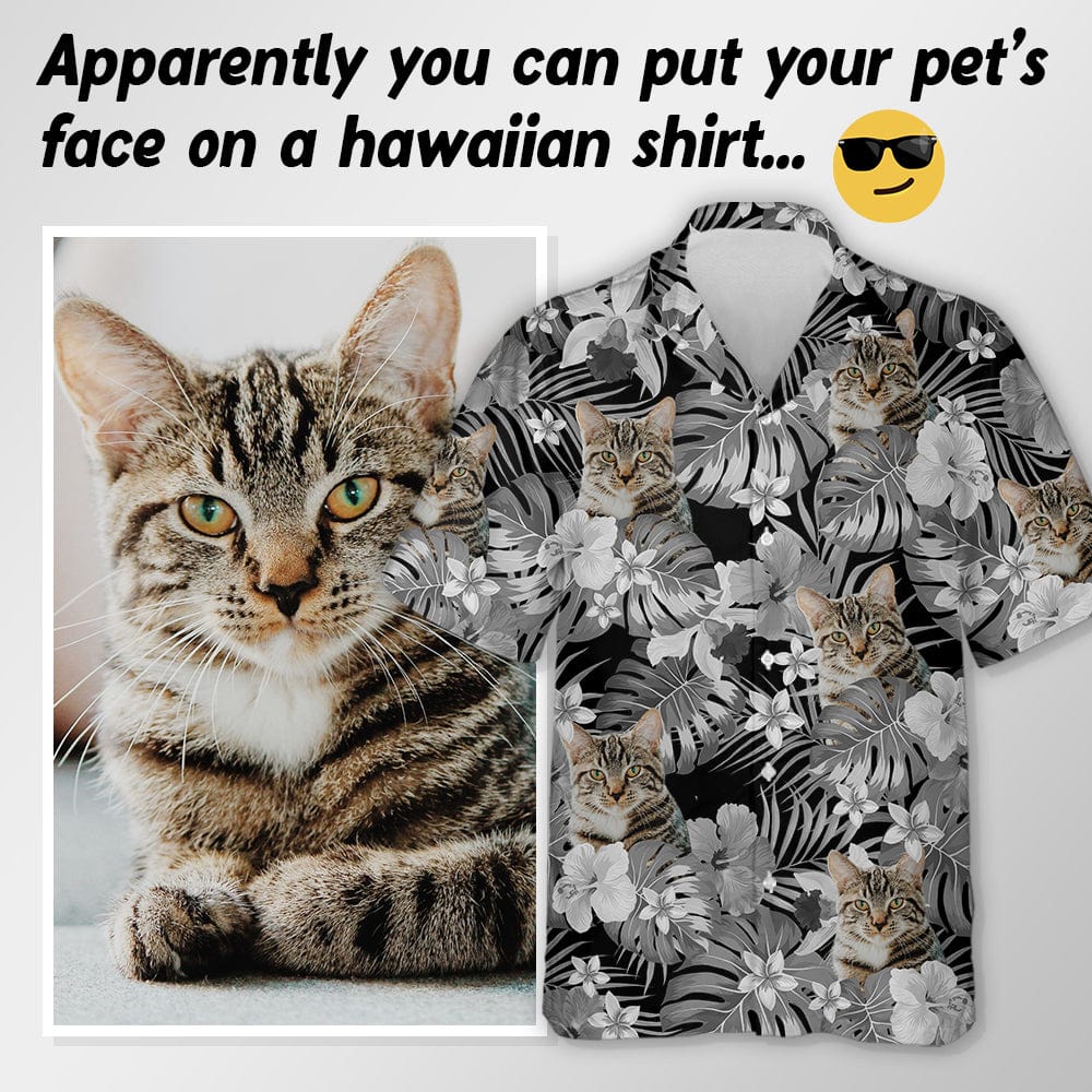 Custom Photo Tropical Style Cat Hawaii Shirt N304 889467 - GeckoCustom