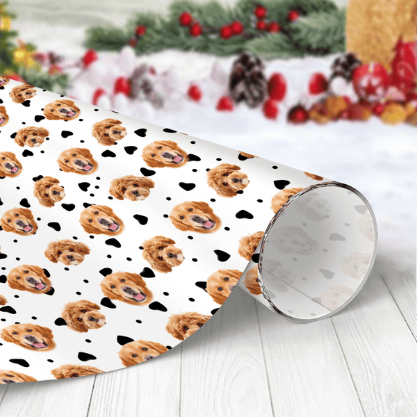 Personalized Pet Photo Gift Wrap - Custom Dog & Cat Wrapping Paper for ...