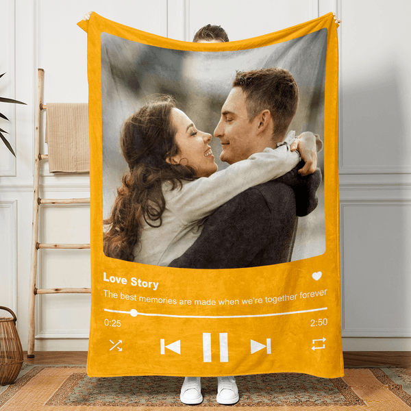 Personalized Spotify Music Blanket with Your Photo & Favorite Song ...