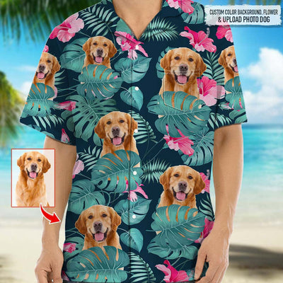 Customized Dog's Photo On Men's Hawaiian Shirt DA199 888280 ...