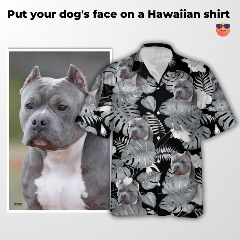 Customized Dog's Photo On Men's Hawaiian Shirt DA199 888280 ...