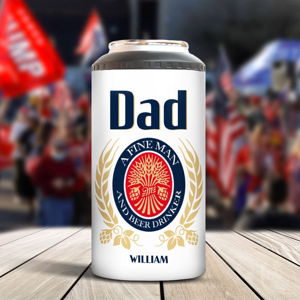 Dad, Grandpa A Fine Man And Beer Drinker Cooler Tumbler Personalized ...