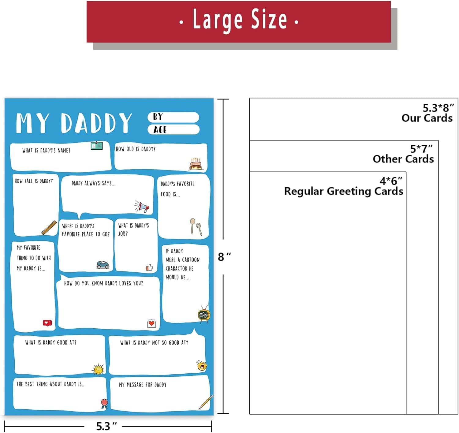 Daddy Fathers Day Card,Funny Fathers Day Gift,Dad Gift from Son Daught ...