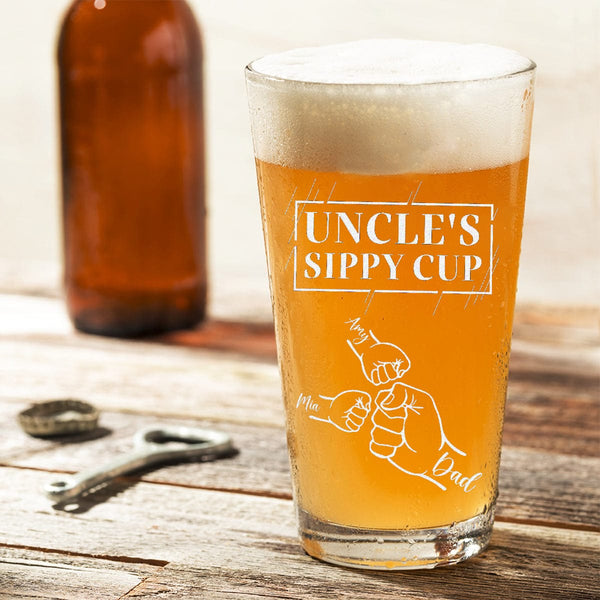 Daddy's Sippy Cup - Personalized Beer Glass - GeckoCustom