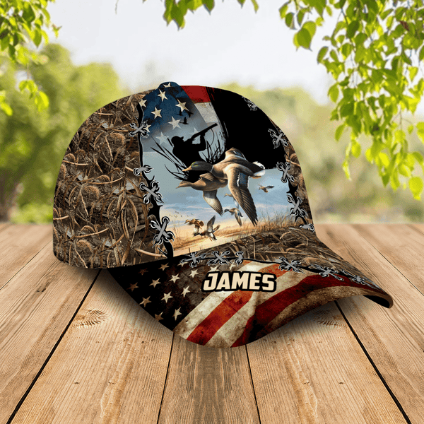 Deer And Duck Hunting American Flag Baseball Cap Personalized Gift N30 ...
