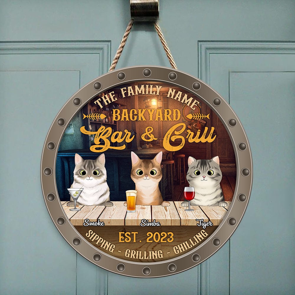 Personalized Door Sign For Cat Lovers - GeckoCustom